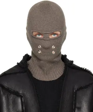 Rick Owens Gray Gimp Balaclava In 34 Dust - 23% Off | Editorialist